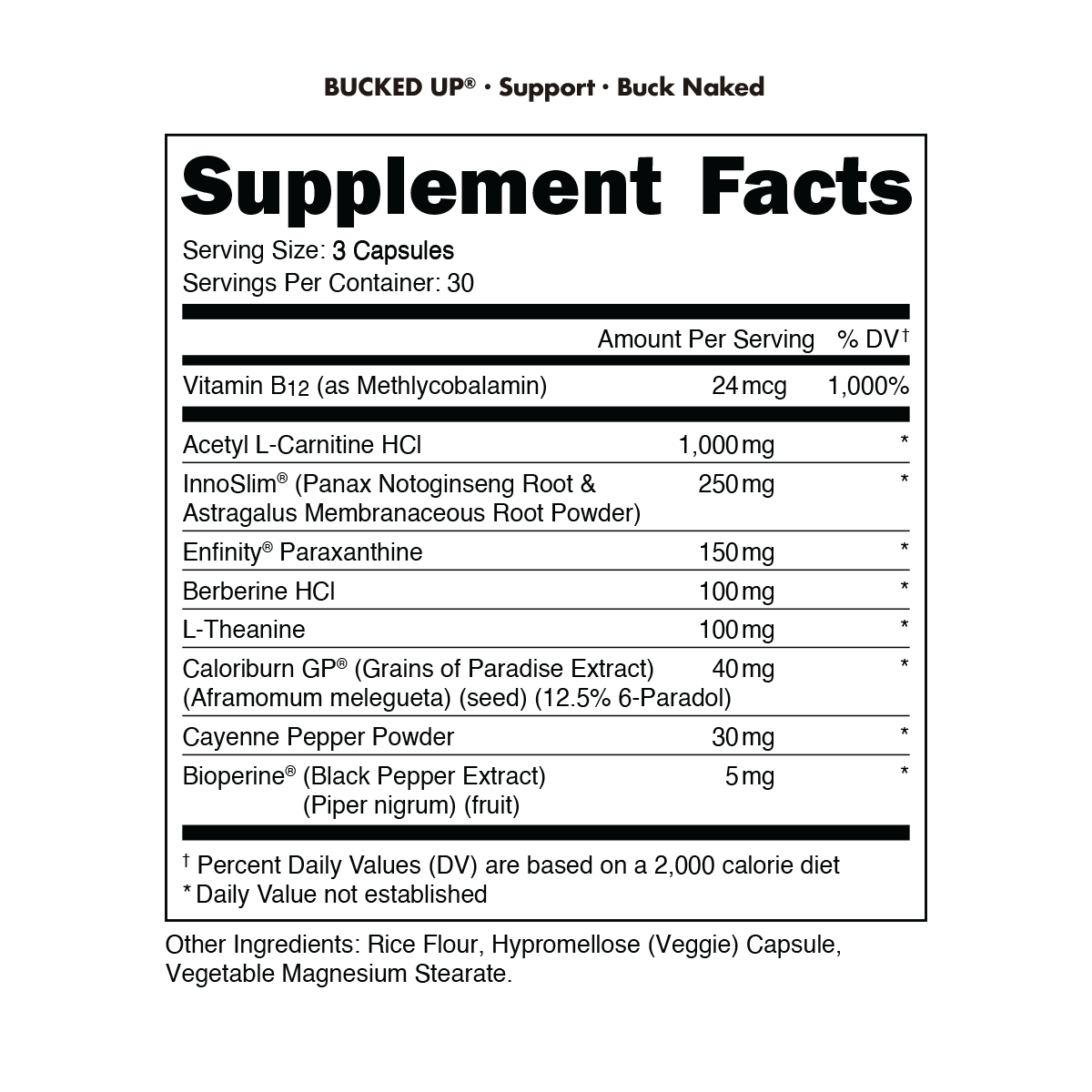 Buck Naked | Thermogenic Weight Management Supplement - Bucked Up