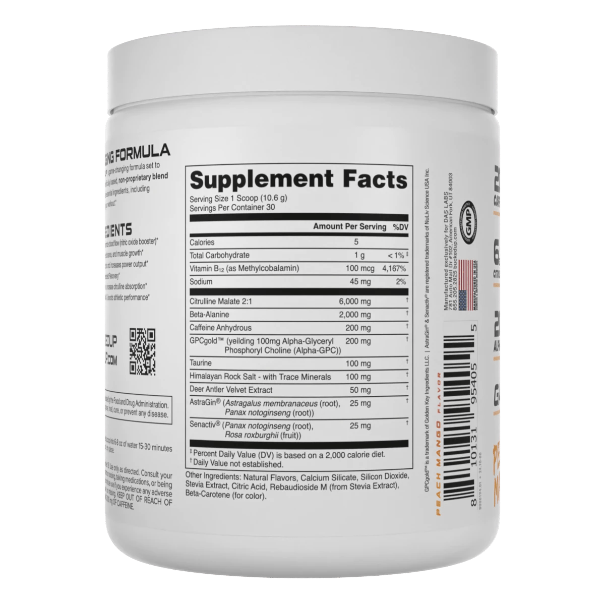 Bucked Up Natural Pre-Workout | Clean Everyday Energy Supplement ...