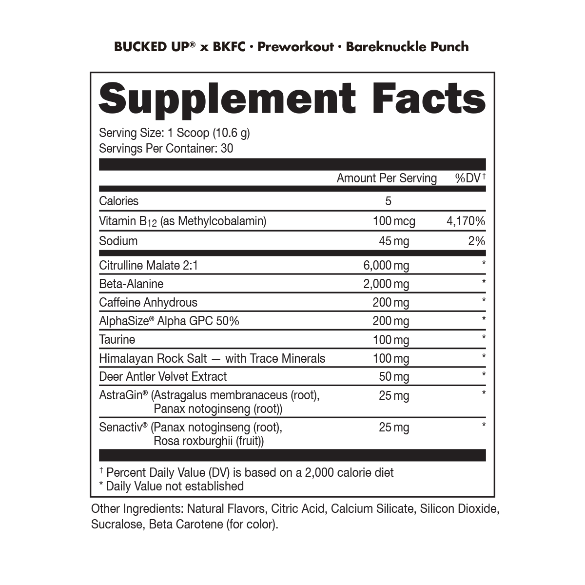 Bucked Up Pre-Workout BKFC | Bare Knuckle Punch - Bucked Up