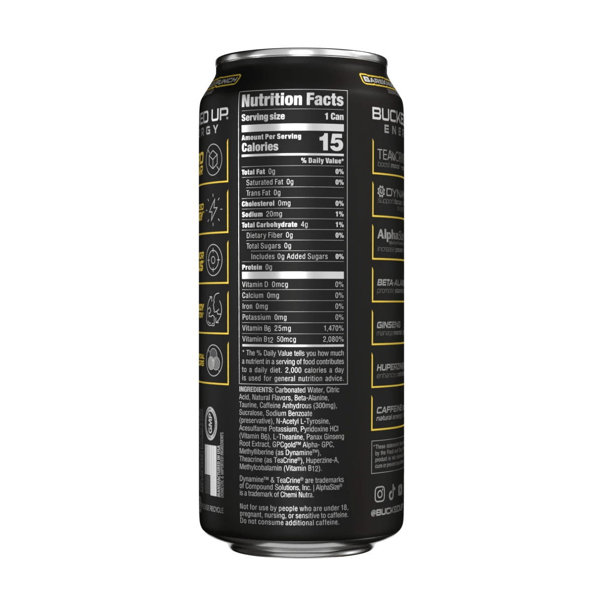 Bucked Up Energy (1 Case / 12 Cans) - Bucked Up