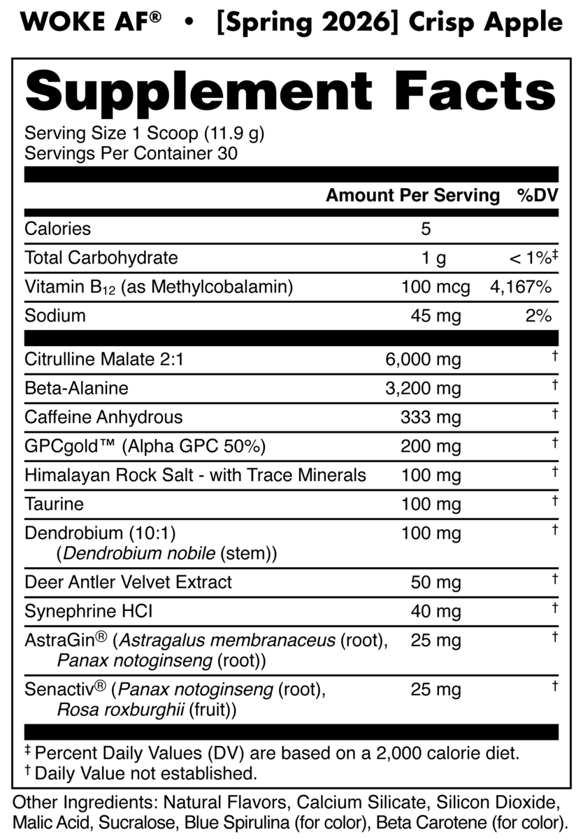 Woke AF Pre-Workout | Limited Time Flavors - Bucked Up
