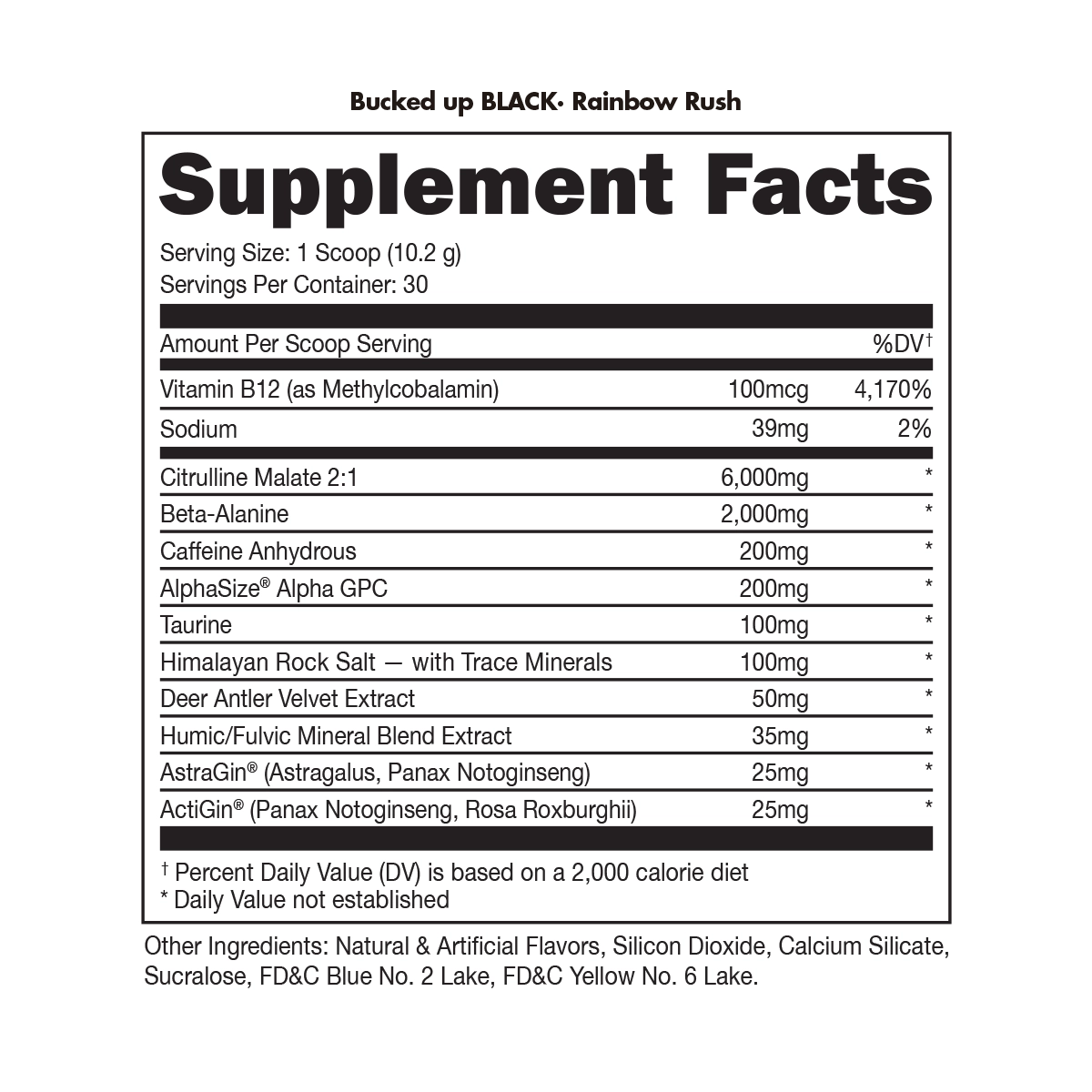 Bucked Up BLACK Pre-Workout - Bucked Up