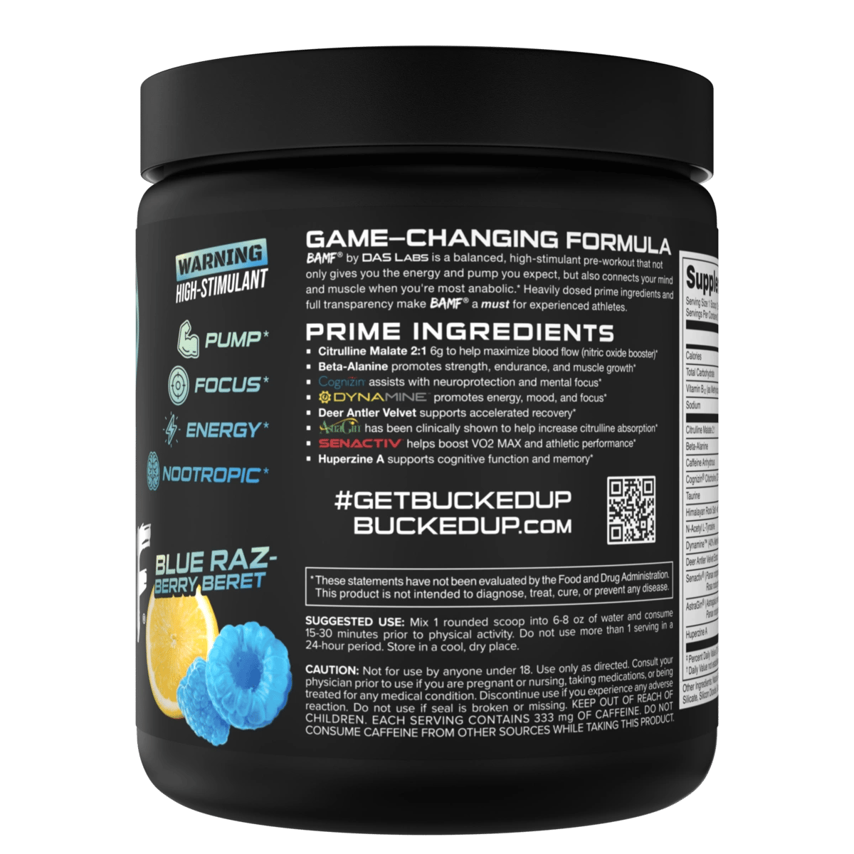 BAMF - High Stimulant Nootropic Pre-Workout - Bucked Up