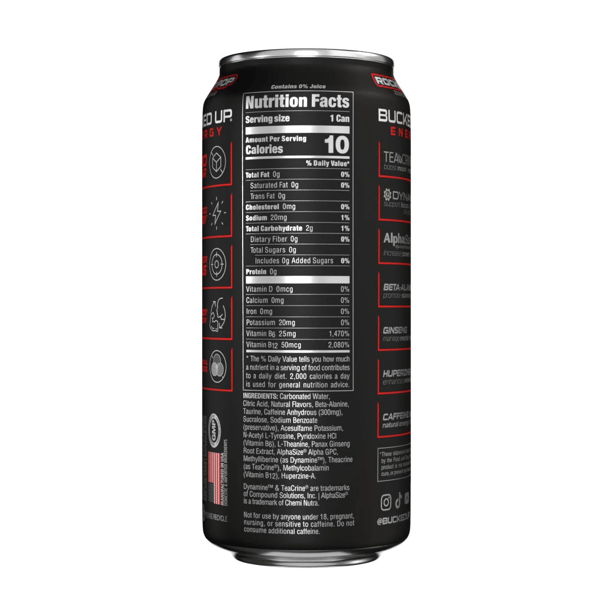 Bucked Up Energy (1 Case / 12 Cans) - Bucked Up