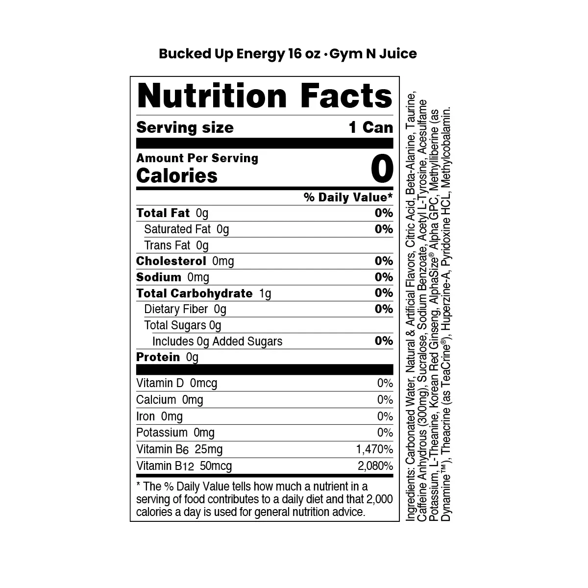 Bucked Up Energy (1 Case / 12 Cans) - Bucked Up