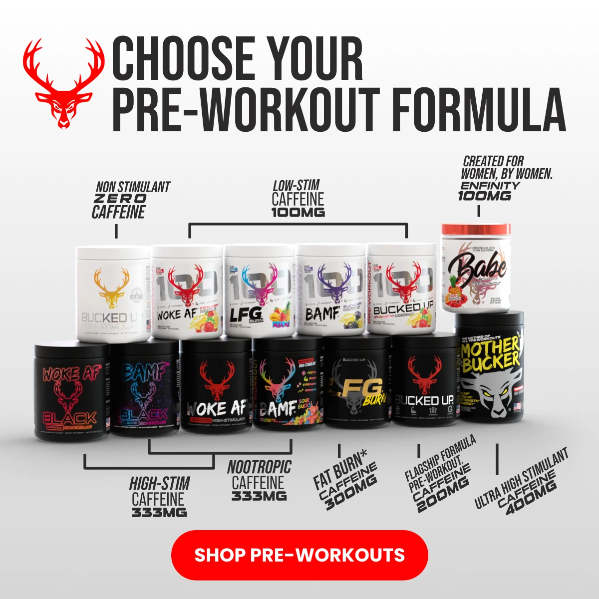 Bucked Up - Best PreWorkout, Supplements, Energy Drinks