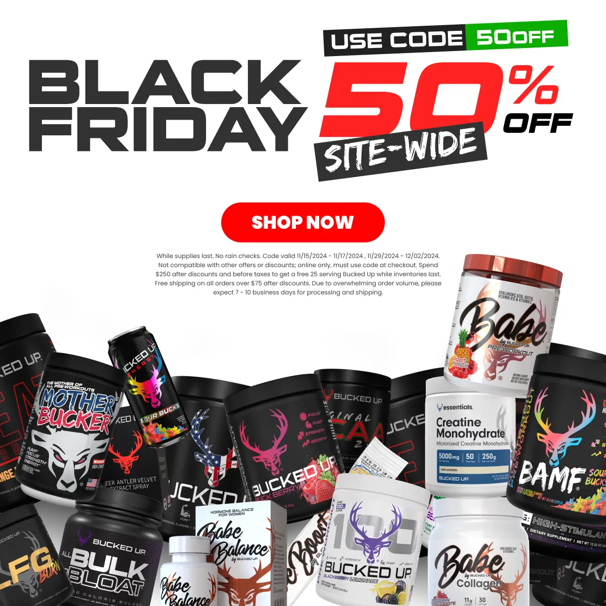 Bucked Up - Best PreWorkout, Supplements, Energy Drinks