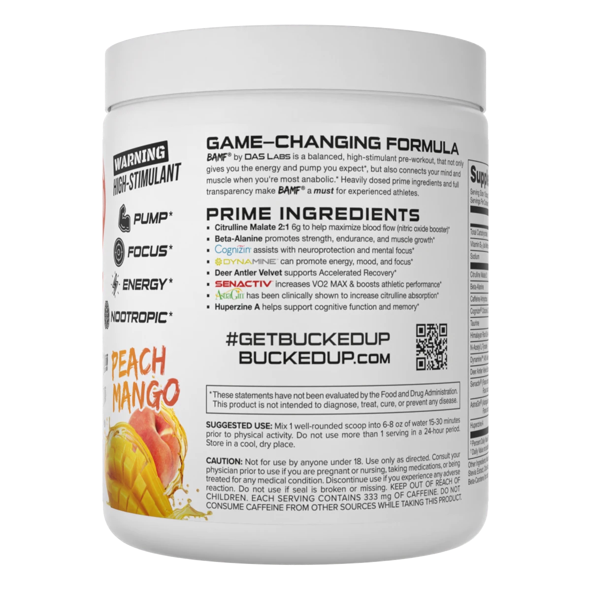 BAMF All Natural Pre-Workout - Superior Focus & Energy - Bucked Up