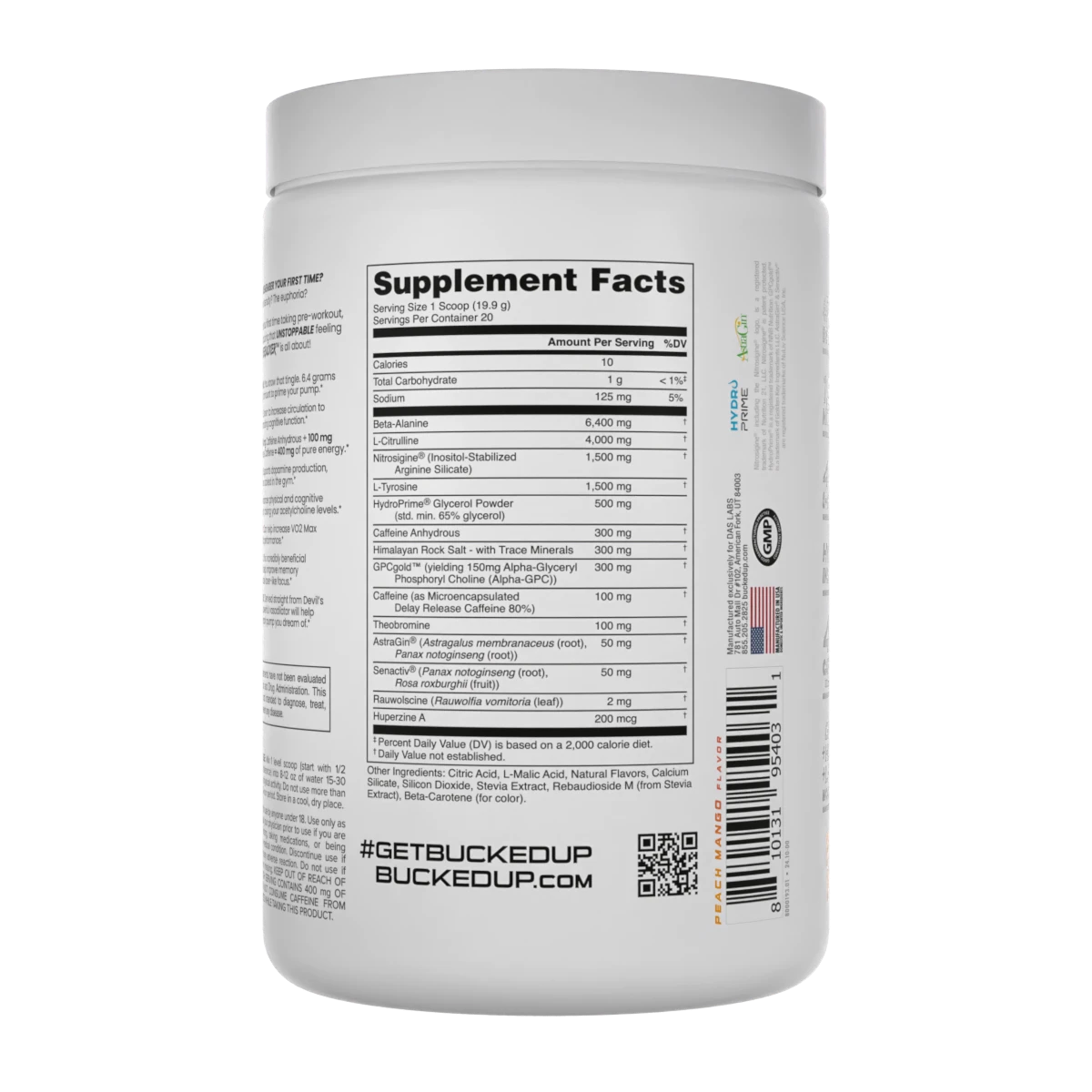 Mother Bucker All Natural Pre-Workout - Bucked Up