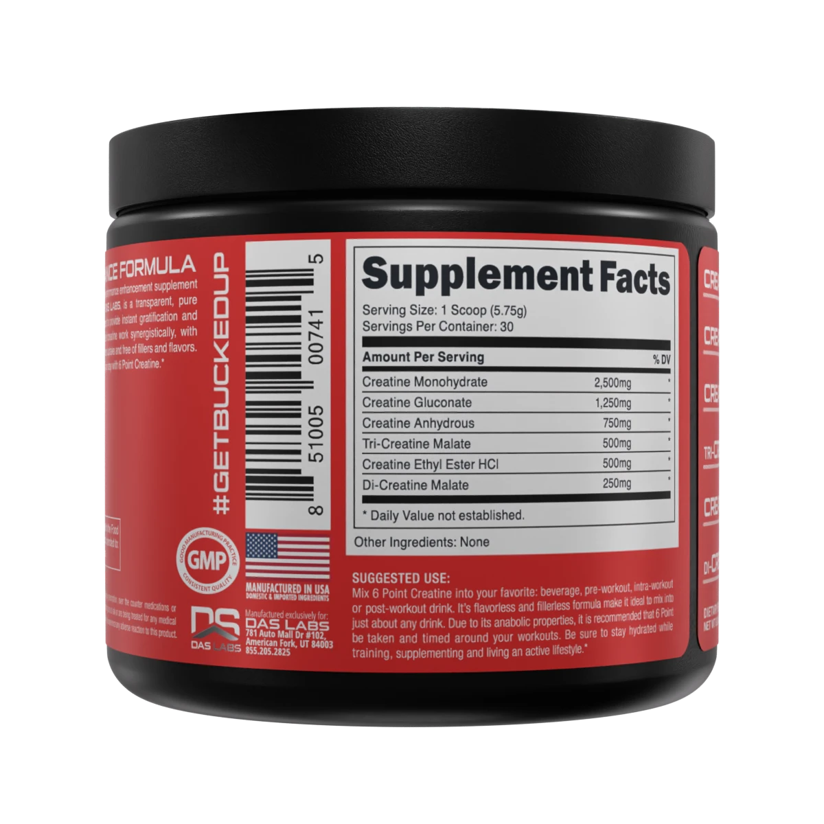 Six Point Creatine | Creatine Anhydrous, Gluconate, and More - Bucked Up