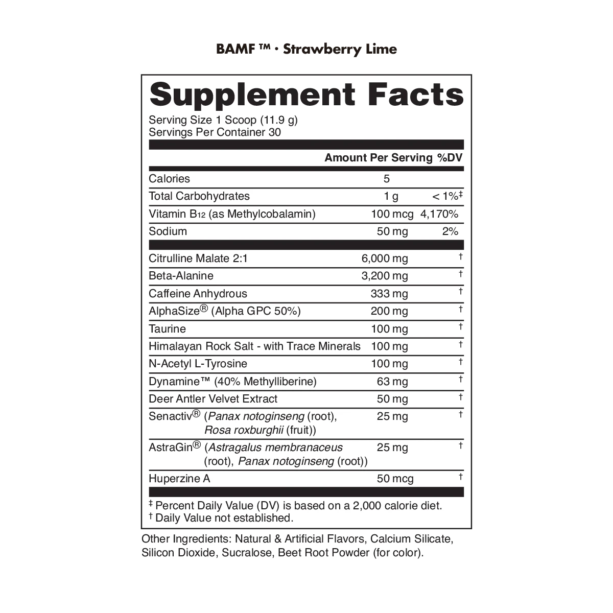 BAMF High Stimulant Nootropic Pre-Workout - Bucked Up