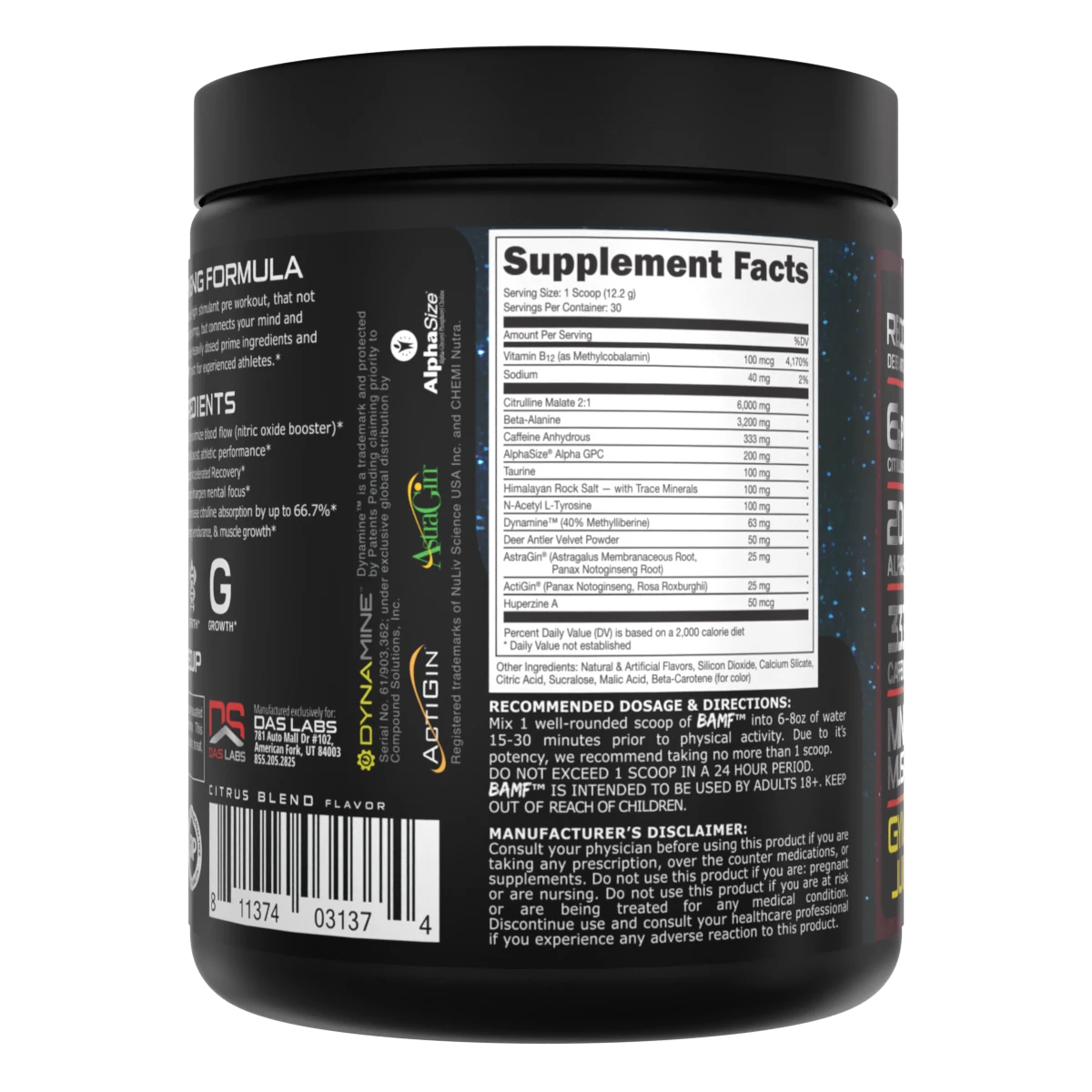 BAMF High Stimulant Nootropic Pre-Workout - Bucked Up