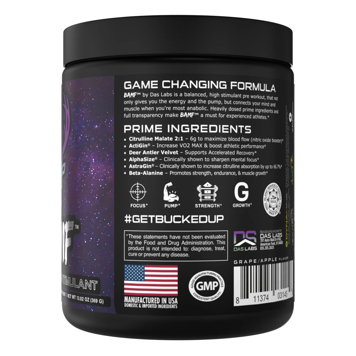 BAMF High Stimulant Nootropic Pre-Workout - Bucked Up