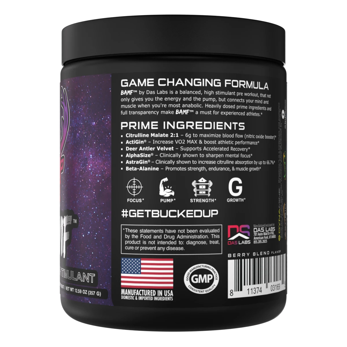 BAMF High Stimulant Nootropic Pre-Workout - Bucked Up