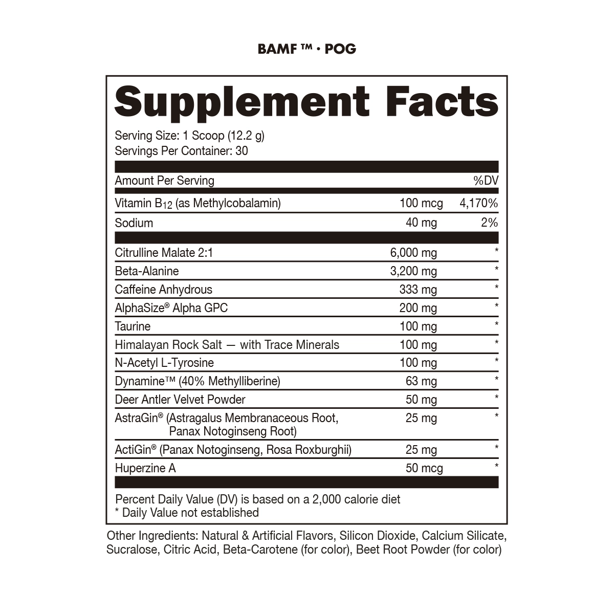 BAMF High Stimulant Nootropic Pre-Workout - Bucked Up