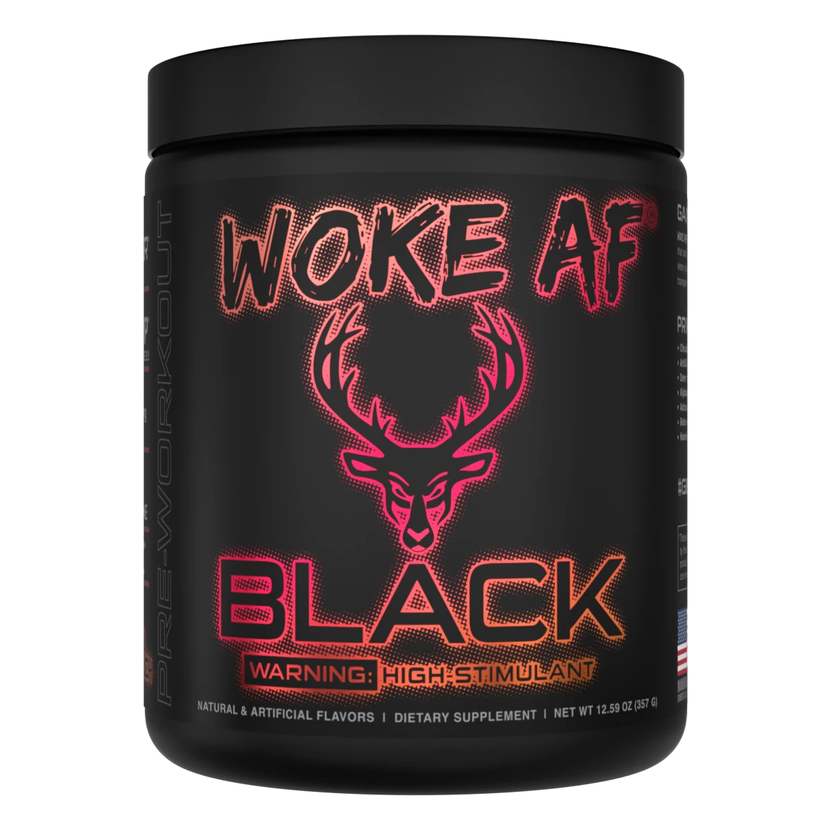 Woke AF BLACK - High Stimulant Pre-Workout - Bucked Up