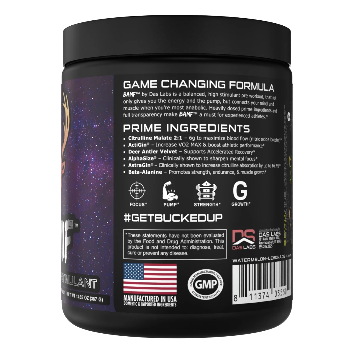 BAMF High Stimulant Nootropic Pre-Workout - Bucked Up