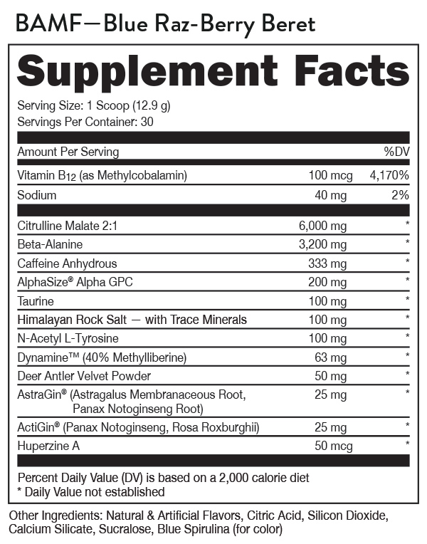 BAMF High Stimulant Nootropic Pre-Workout - Bucked Up