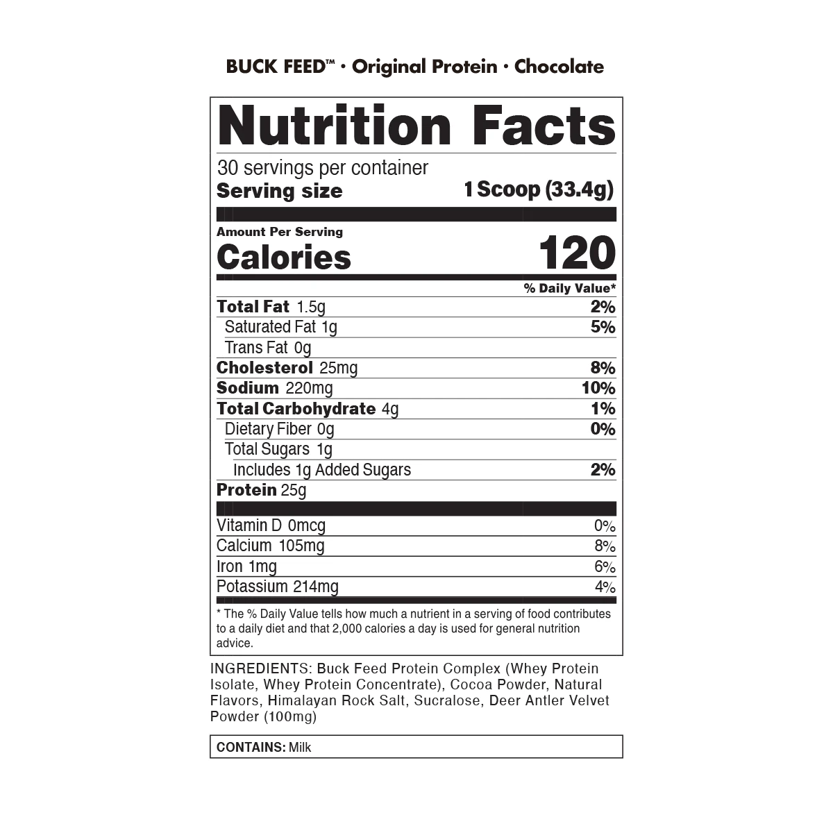 Buck Feed ORIGINAL Protein - Bucked Up