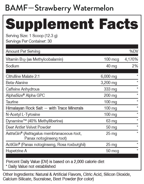 BAMF High Stimulant Nootropic Pre-Workout - Bucked Up