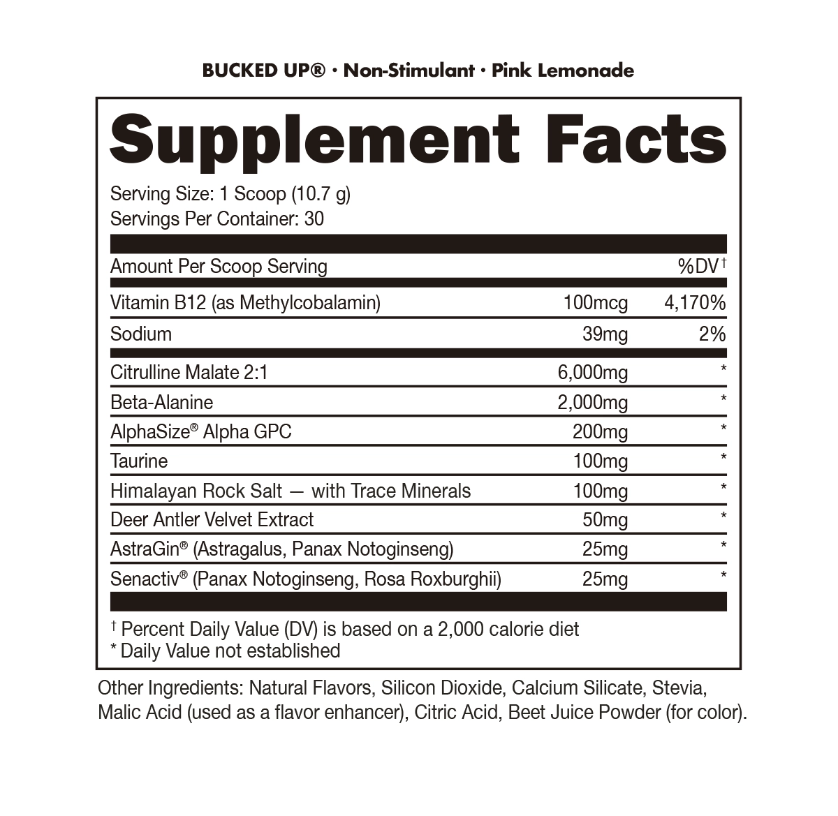 Bucked Up - Non-Stimulant Pre-Workout - Bucked Up