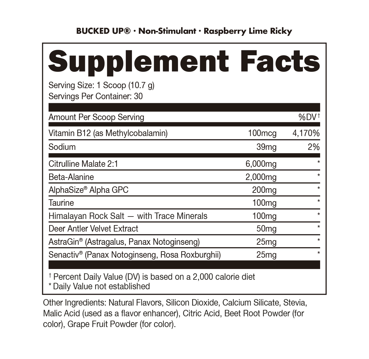 Bucked Up - Non-Stimulant Pre-Workout - Bucked Up