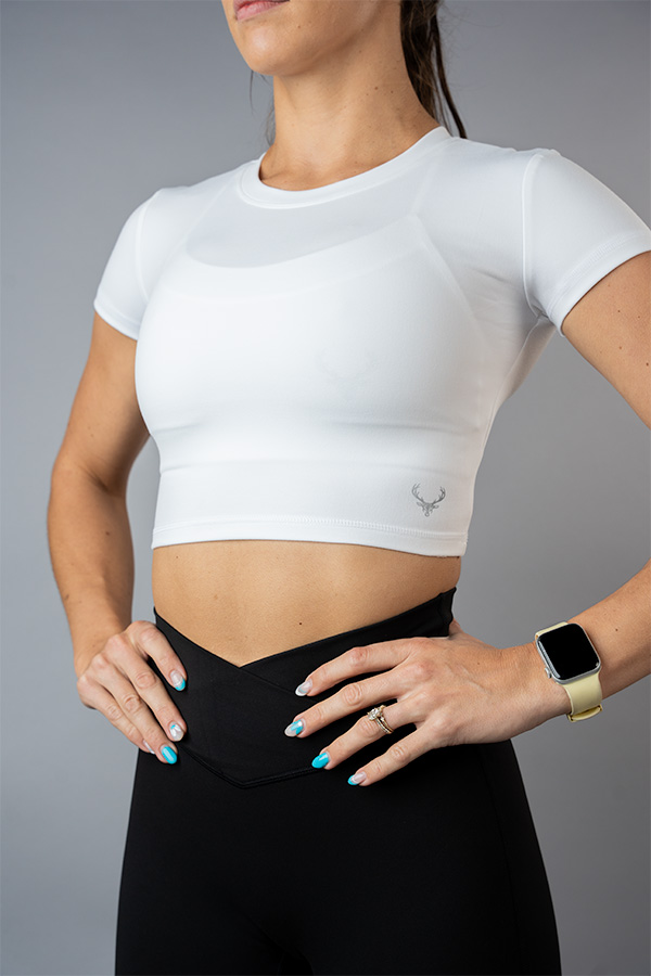 Cropped Fitted Tee - Bucked Up