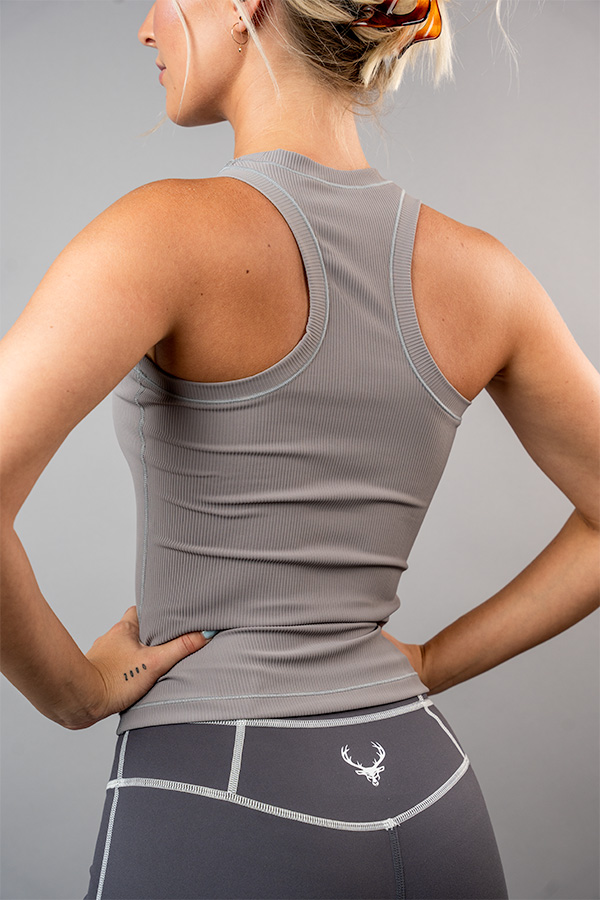 Ribbed Racerback Tank - Bucked Up