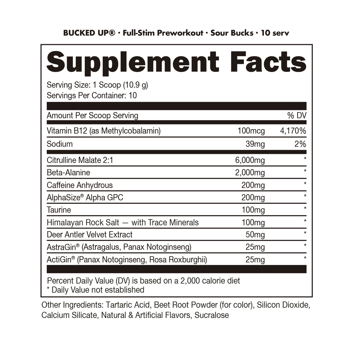 Candy Series Pre-Workout - Single Travel Tub - Bucked Up