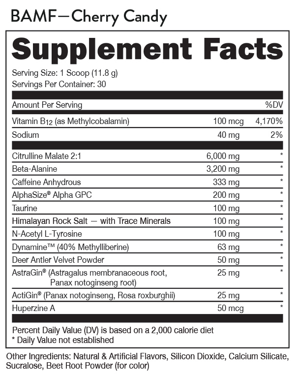 BAMF High Stimulant Nootropic Pre-Workout - Bucked Up