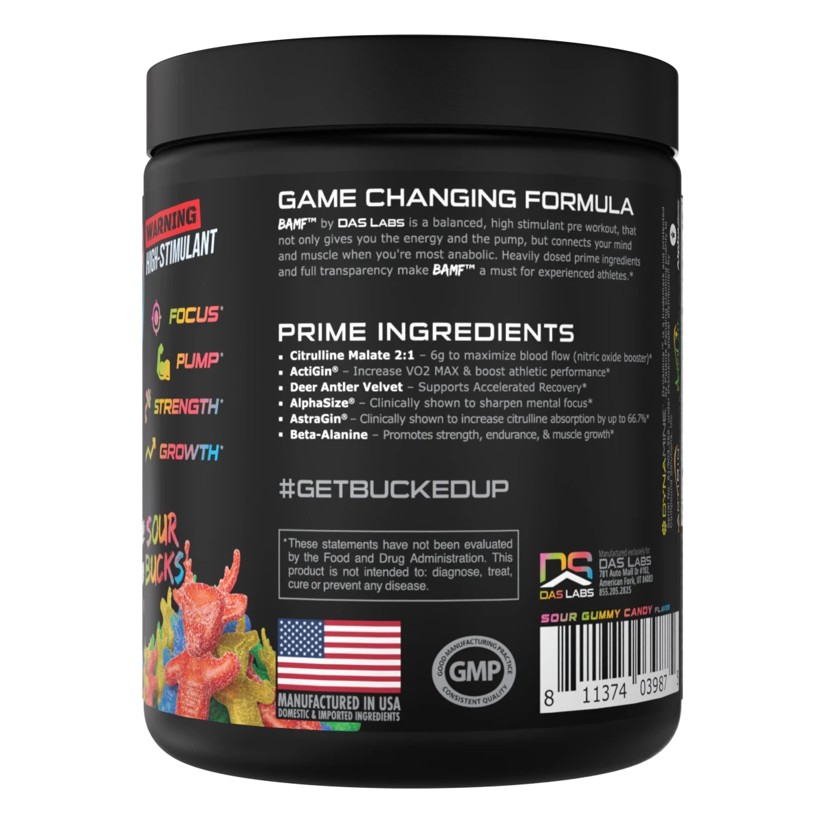 BAMF High Stimulant Nootropic Pre-Workout - Bucked Up