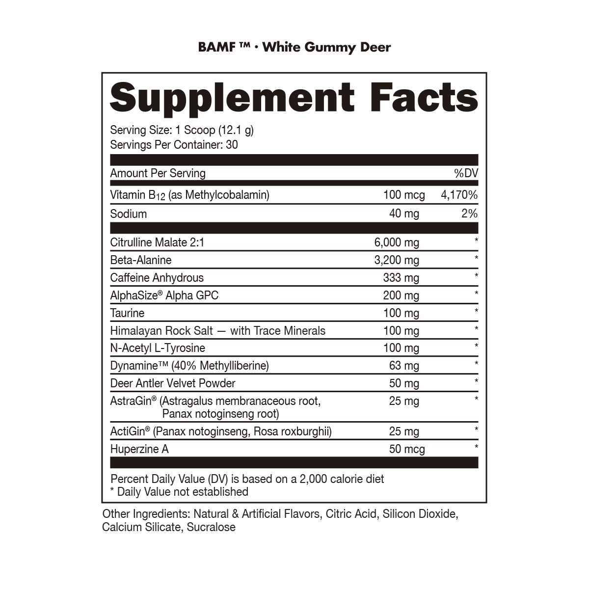 BAMF High Stimulant Nootropic Pre-Workout - Bucked Up