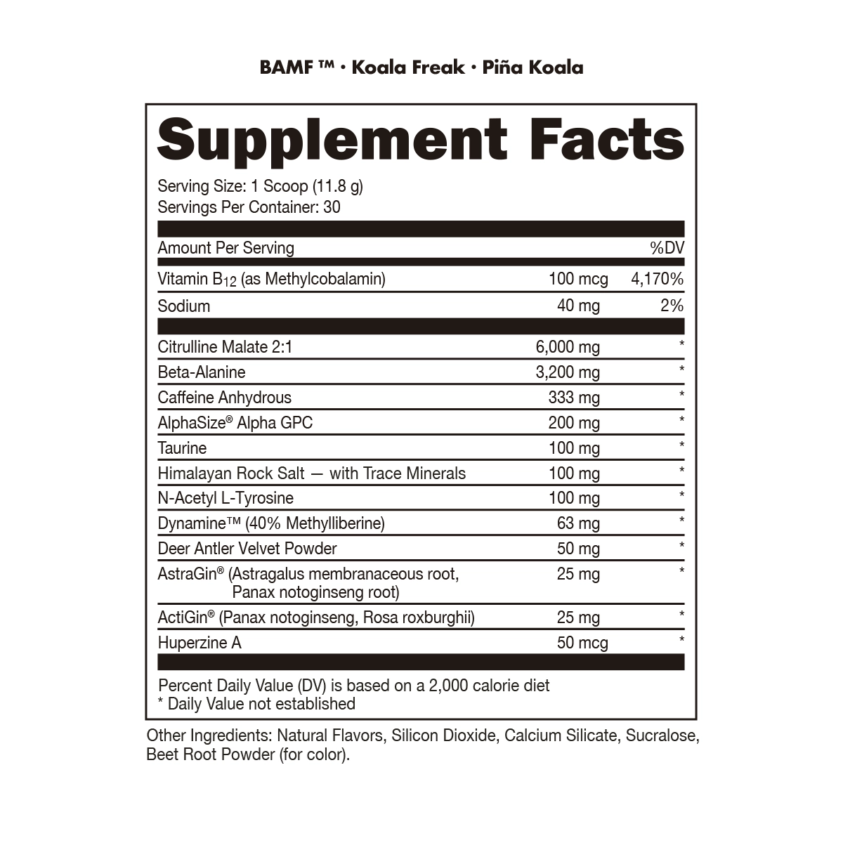 BAMF High Stimulant Nootropic Pre-Workout - Bucked Up