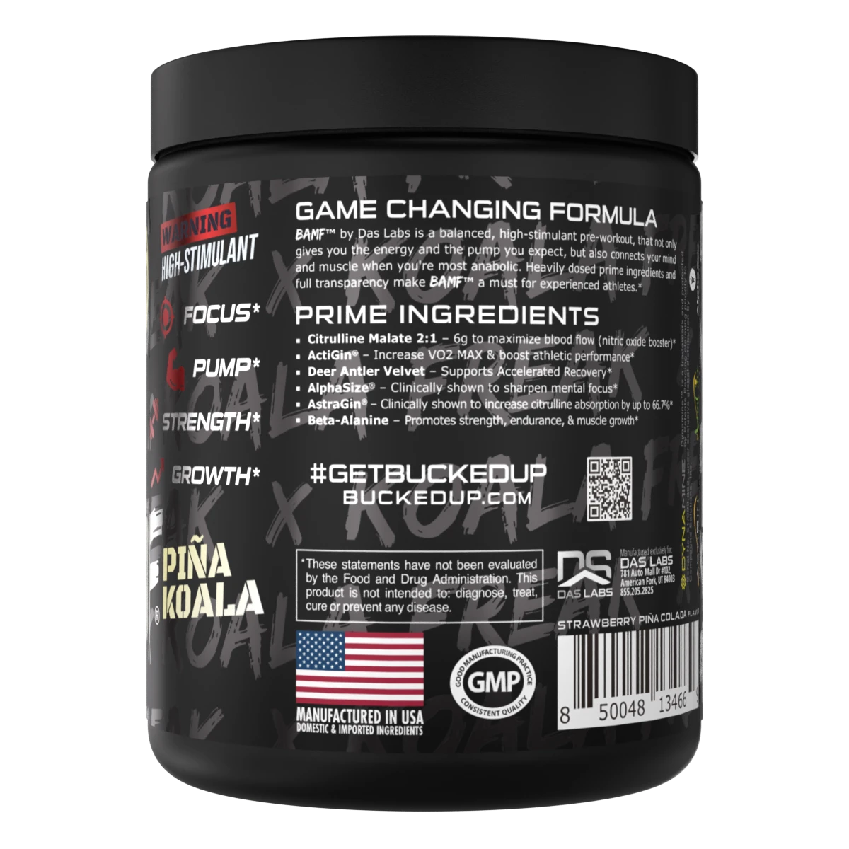 BAMF High Stimulant Nootropic Pre-Workout - Bucked Up