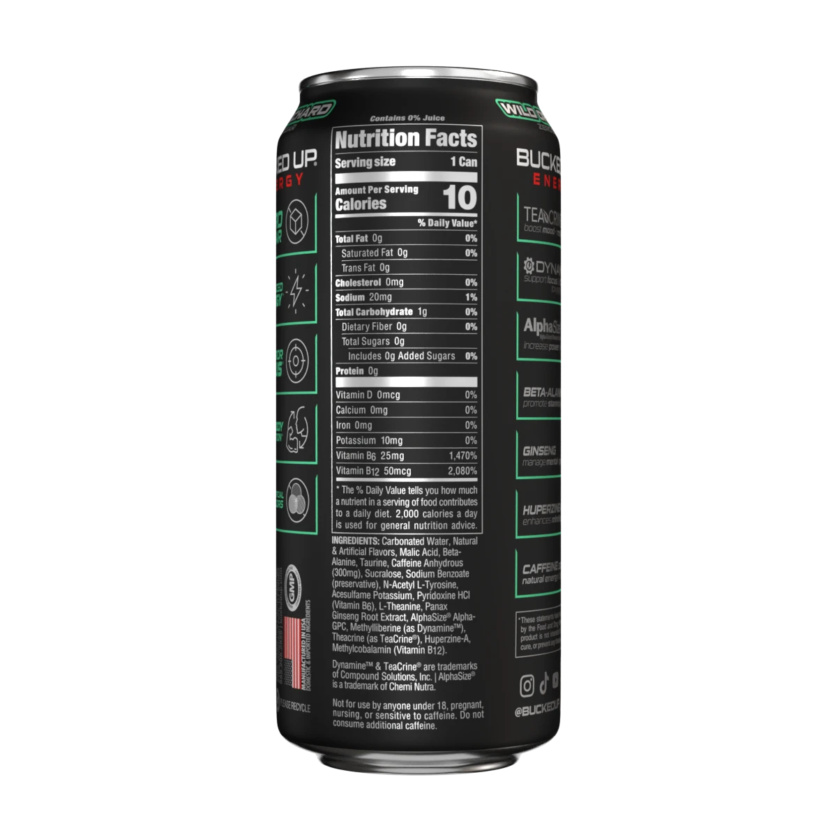 Bucked Up Energy (1 Case / 12 Cans) - Bucked Up