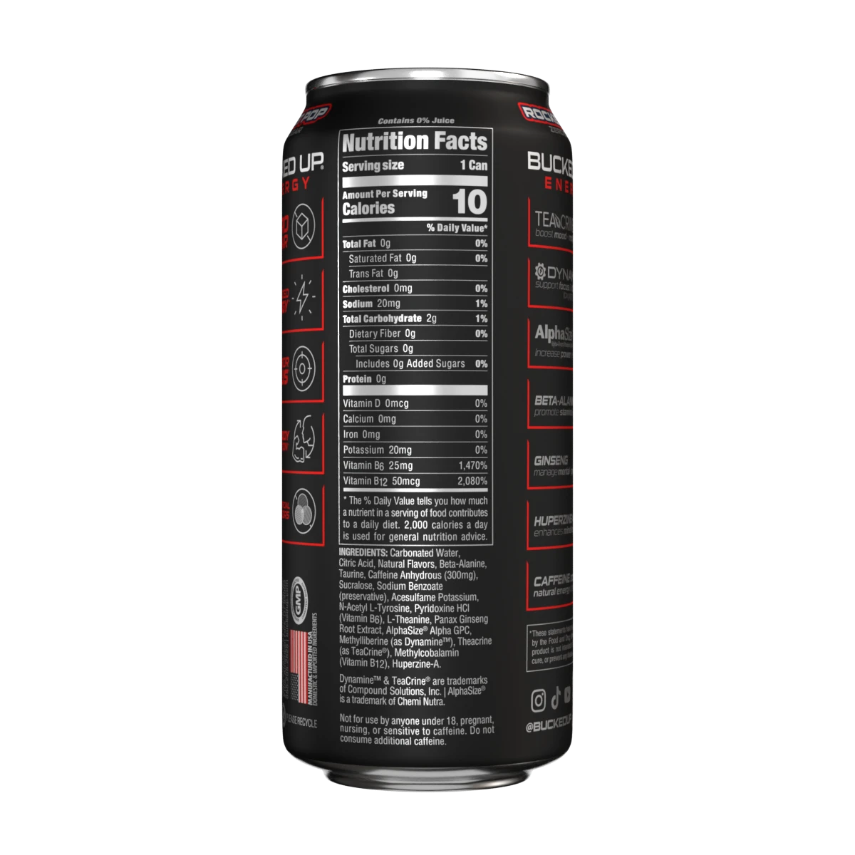 Bucked Up Energy (1 Case / 12 Cans) - Bucked Up