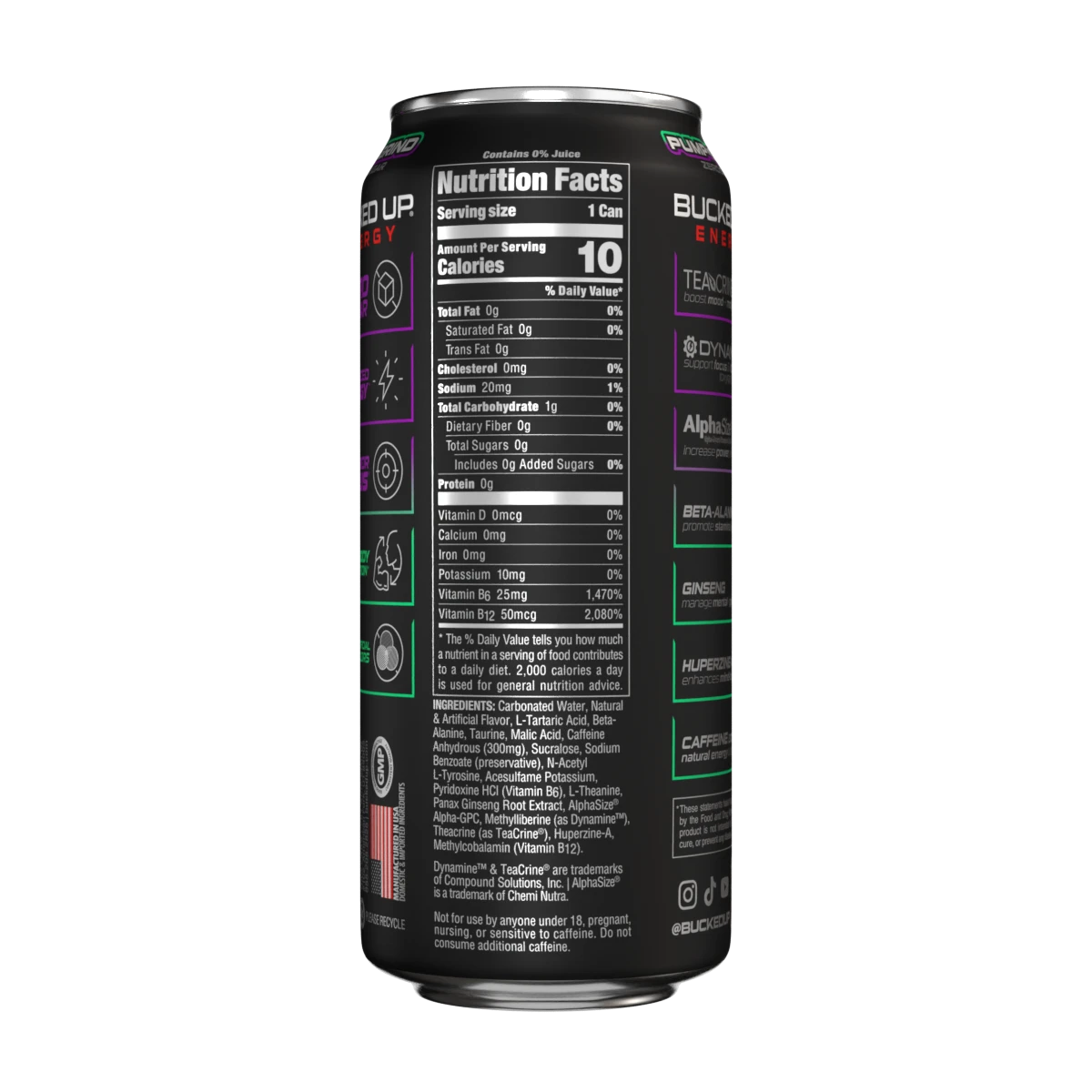 Bucked Up Energy (1 Case / 12 Cans) - Bucked Up