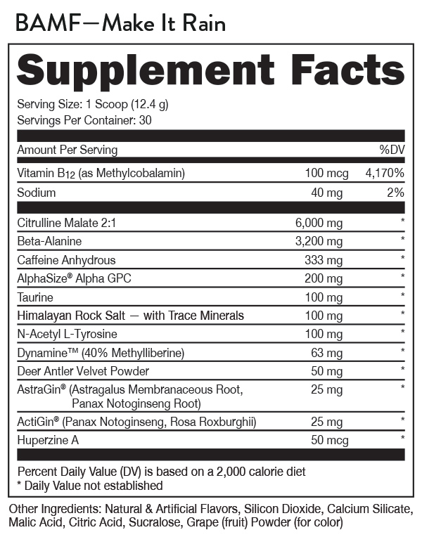 BAMF High Stimulant Nootropic Pre-Workout - Bucked Up