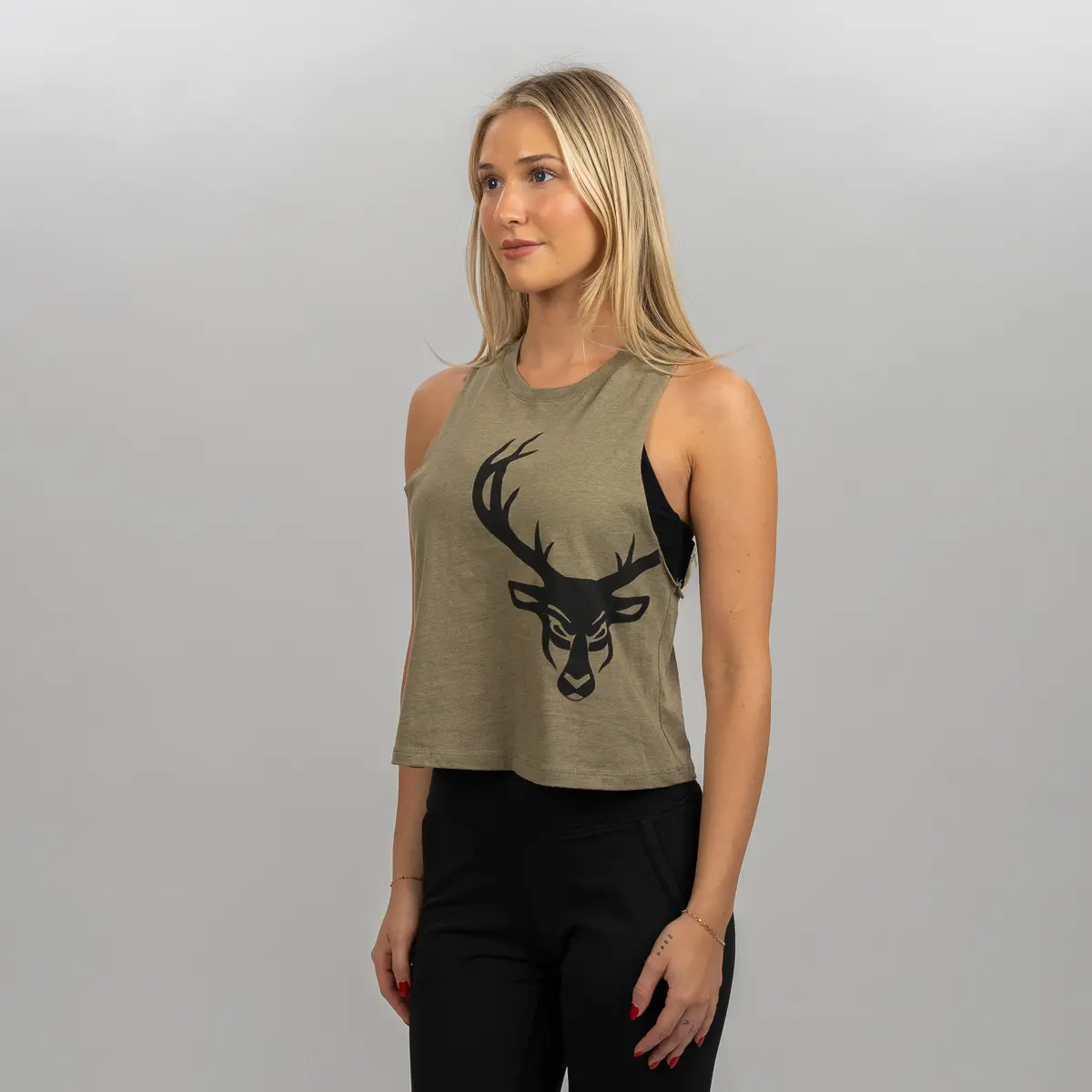 Cropped Muscle Tank - Bucked Up