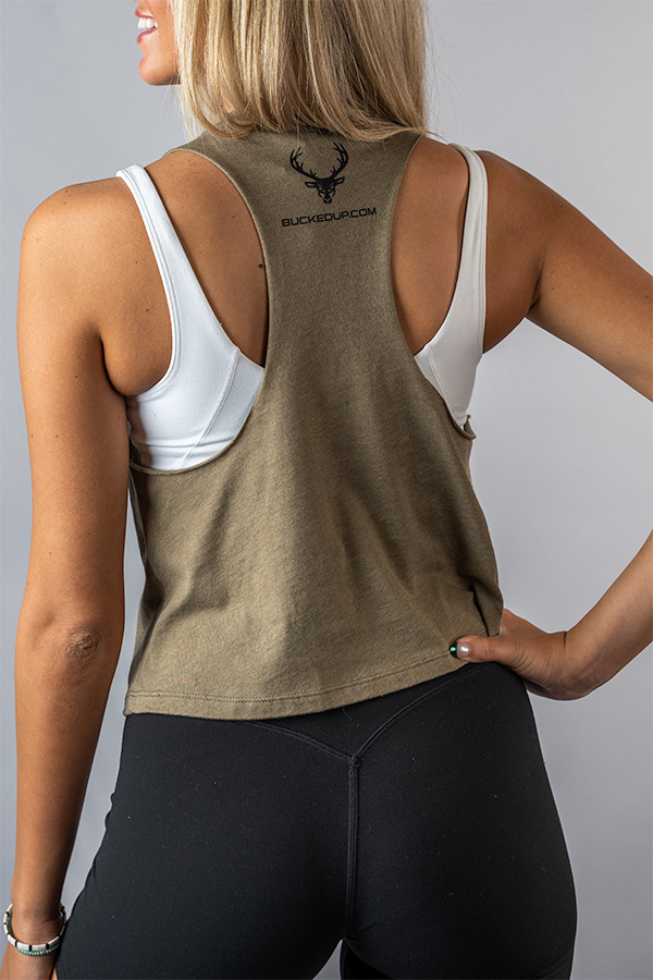 Cropped Muscle Tank - Bucked Up