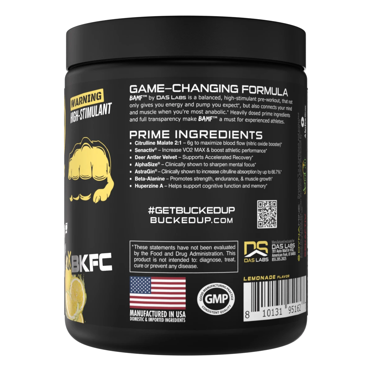 BAMF High Stimulant Nootropic Pre-Workout - Bucked Up