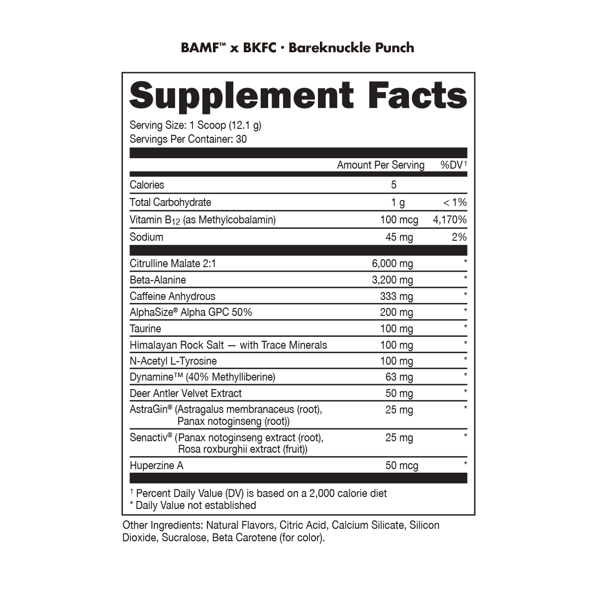 BAMF High Stimulant Nootropic Pre-Workout - Bucked Up