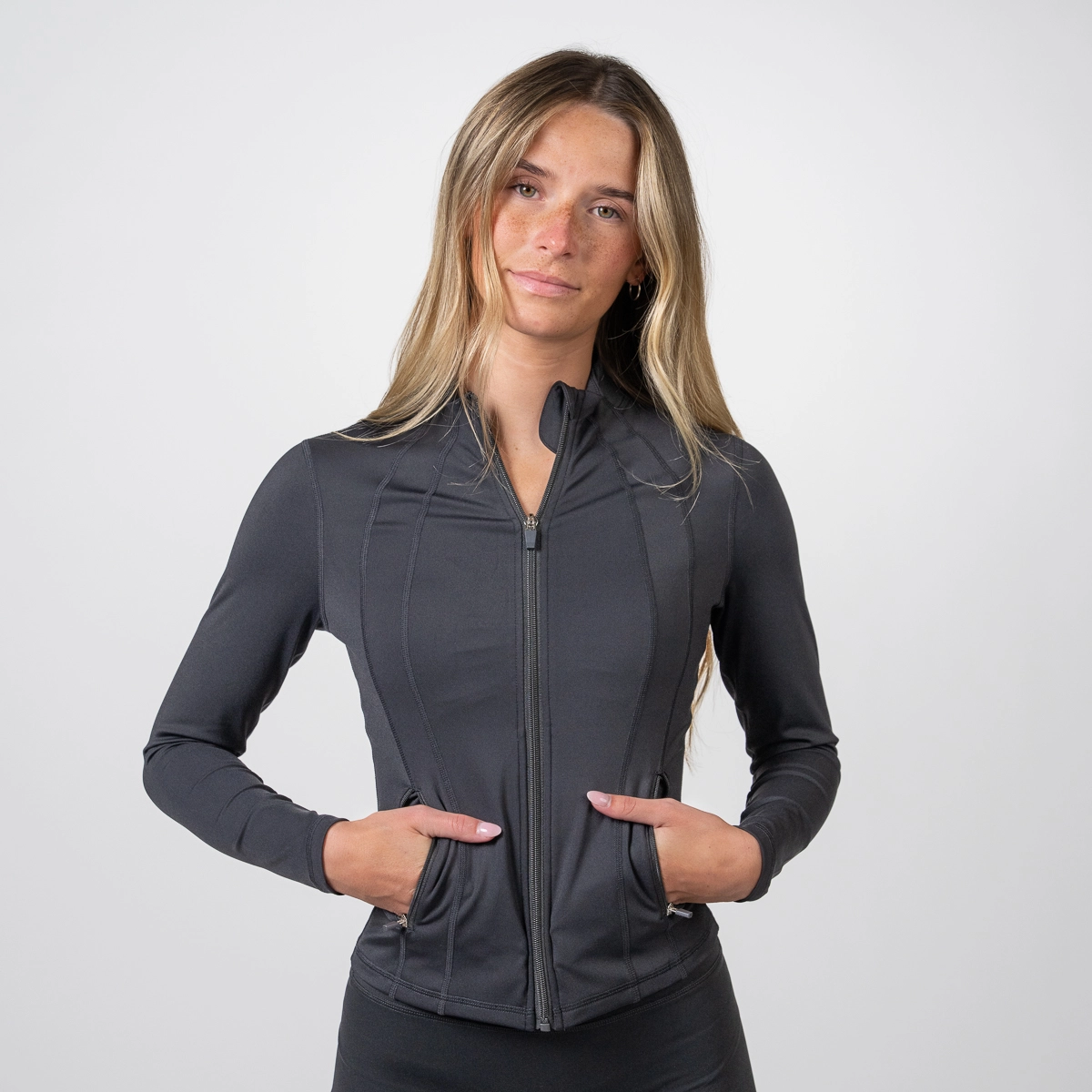 Women's Full Zip Workout Jacket - Bucked Up