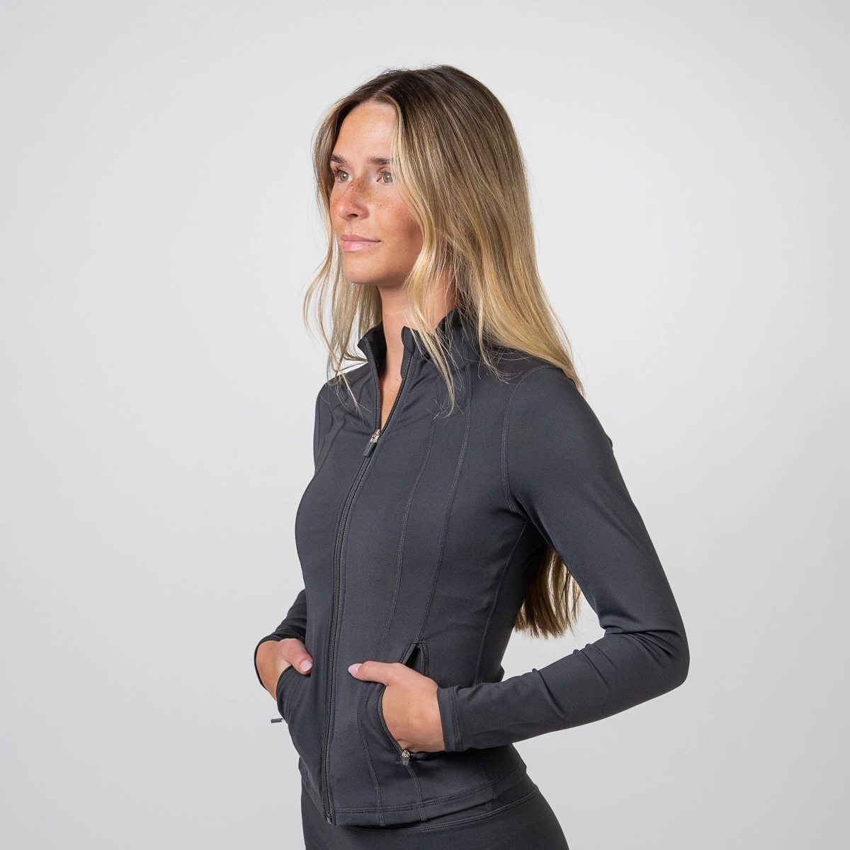 Women's Full Zip Workout Jacket - Bucked Up